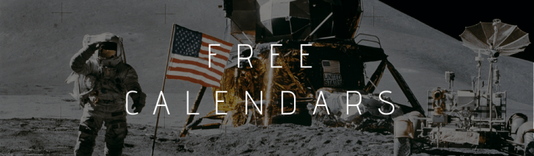 FREE space calendars 2025