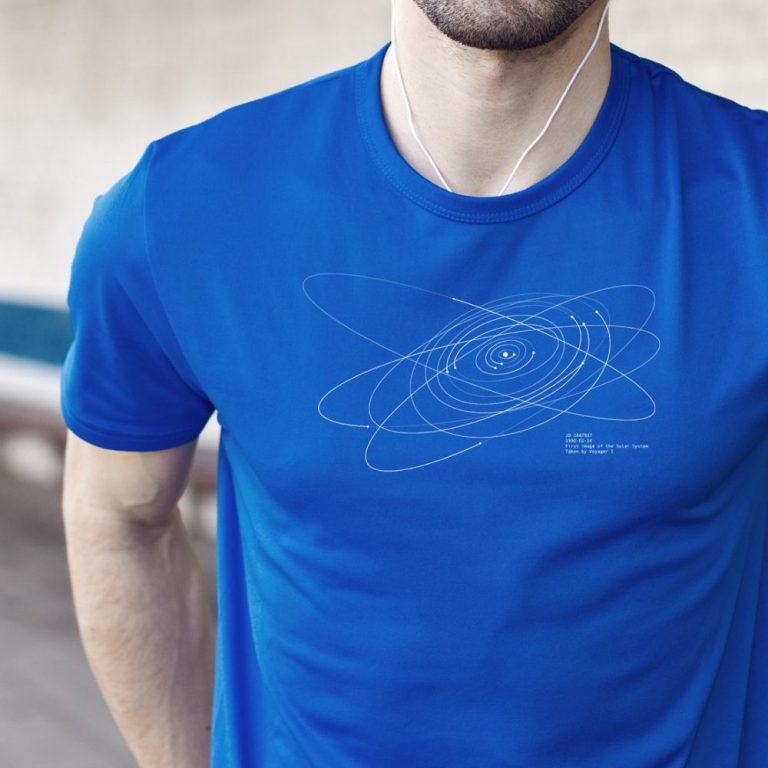 Printed t-shirt with planets position the date of your choice