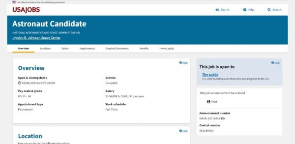 How are NASA astronauts selected?